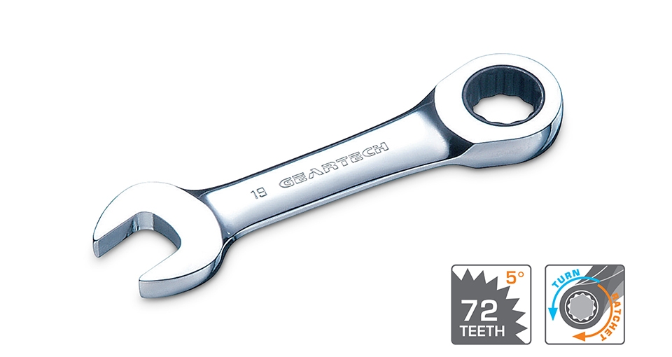 GEARTECH® STUBBY COMBINATION WRENCHES 2-2-4