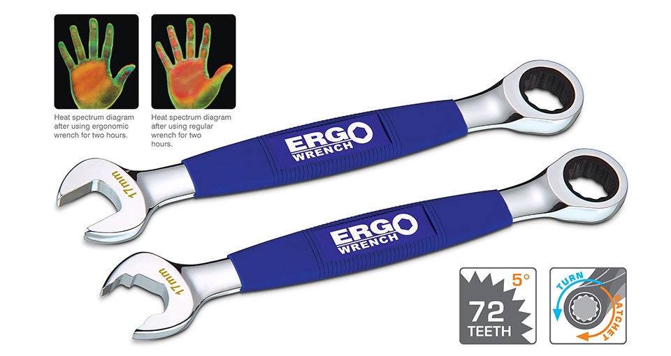 ERGONOMIC GEARTECH® COMBINATION WRENCHES 2-2-6