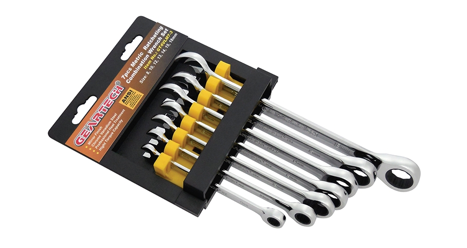 GEARTECH COMBINATION® WRENCH SET IN ABS HOLDER 2-2-7-10
