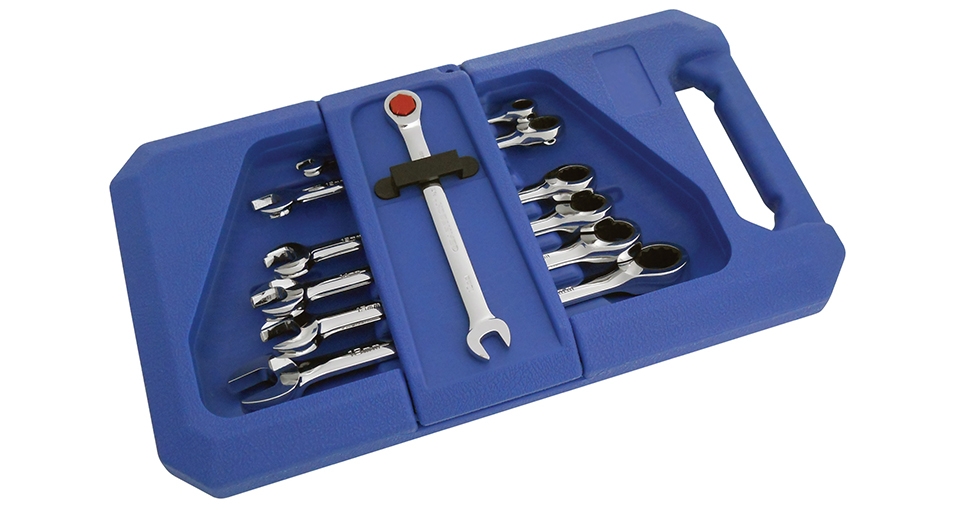 GEARTECH® COMBINATION WRENCH SET IN BLOW MOULD CASE 2-2-7-18