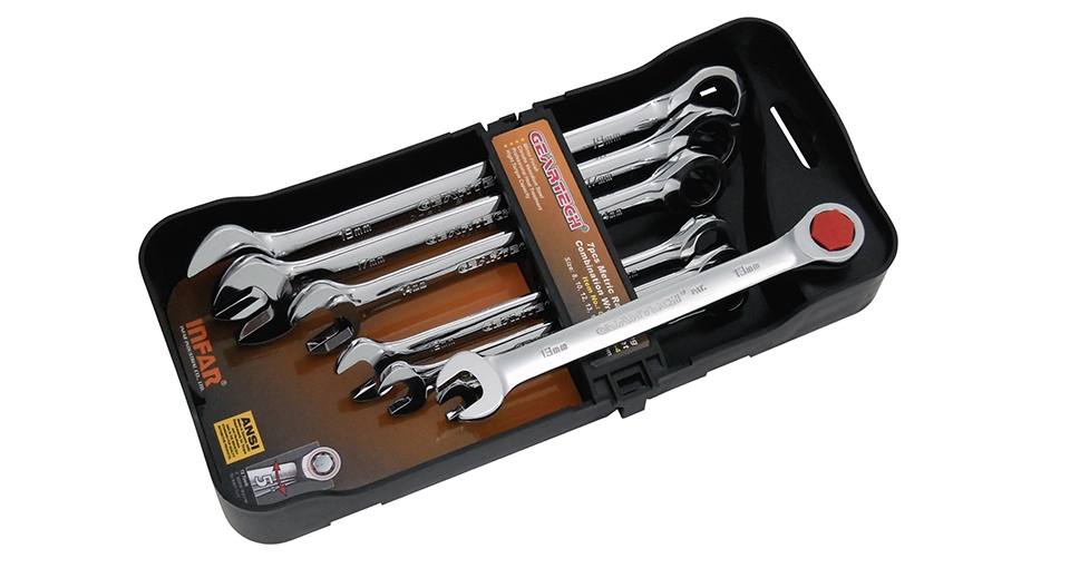 GEARTECH® COMBINATION WRENCH SET IN PP TRAY 2-2-7-4